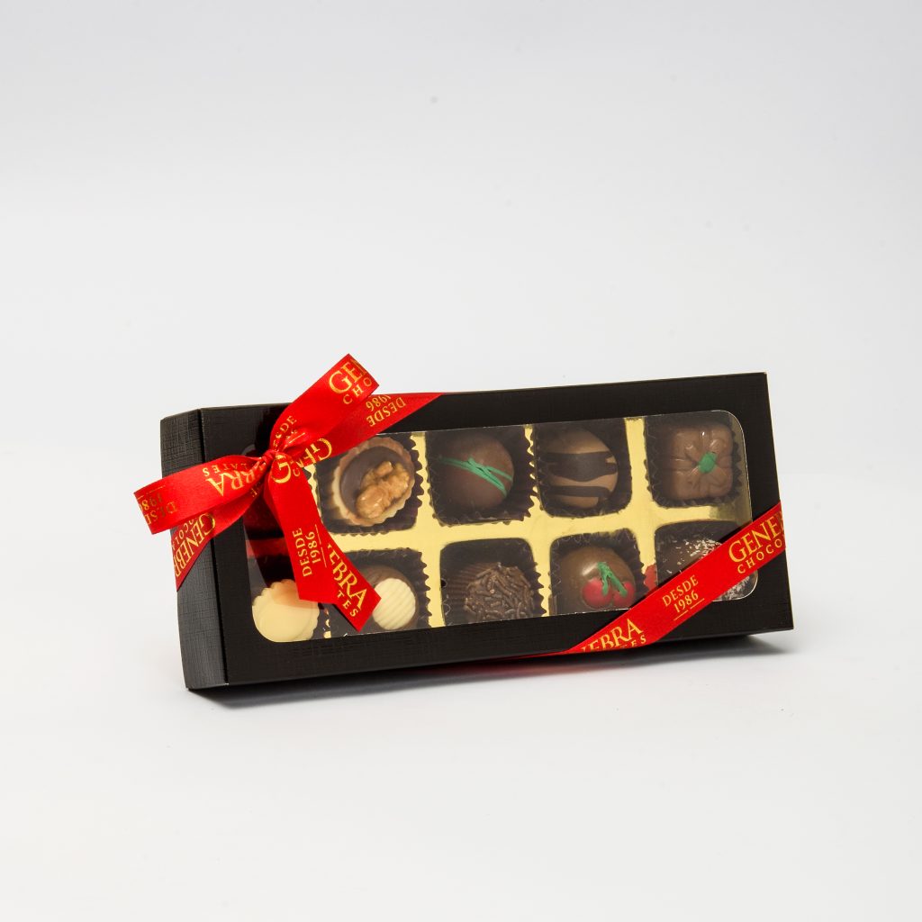 Caixa com 10 Bombons Finos – Genebra Chocolates